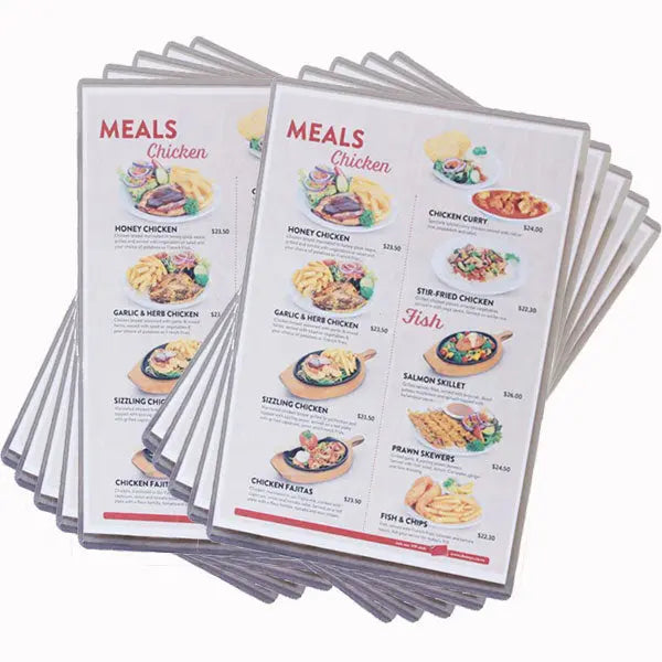 Crystal Clear Menu Pockets — FCM Sales