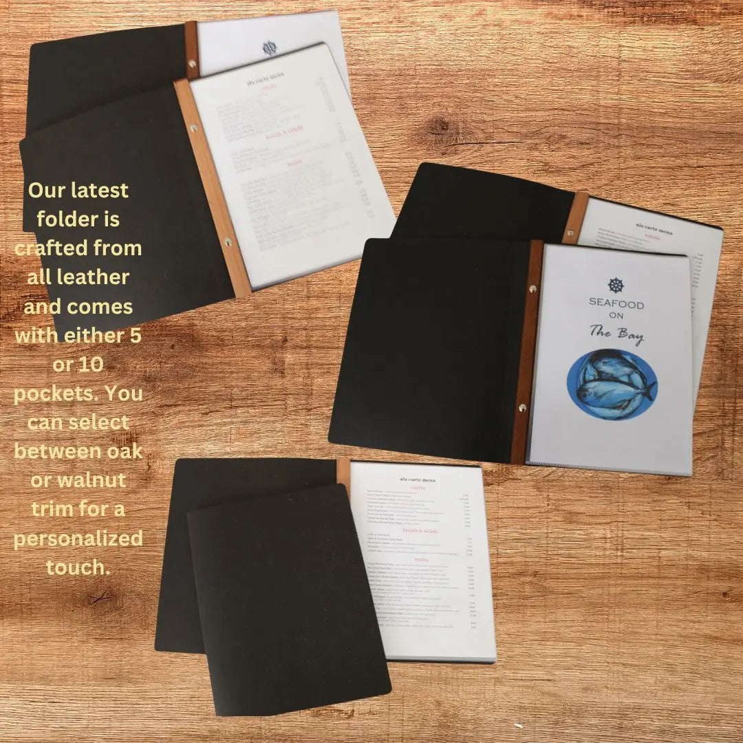 Black Menu Covers for sale | Variety of styles | Free delivery ...