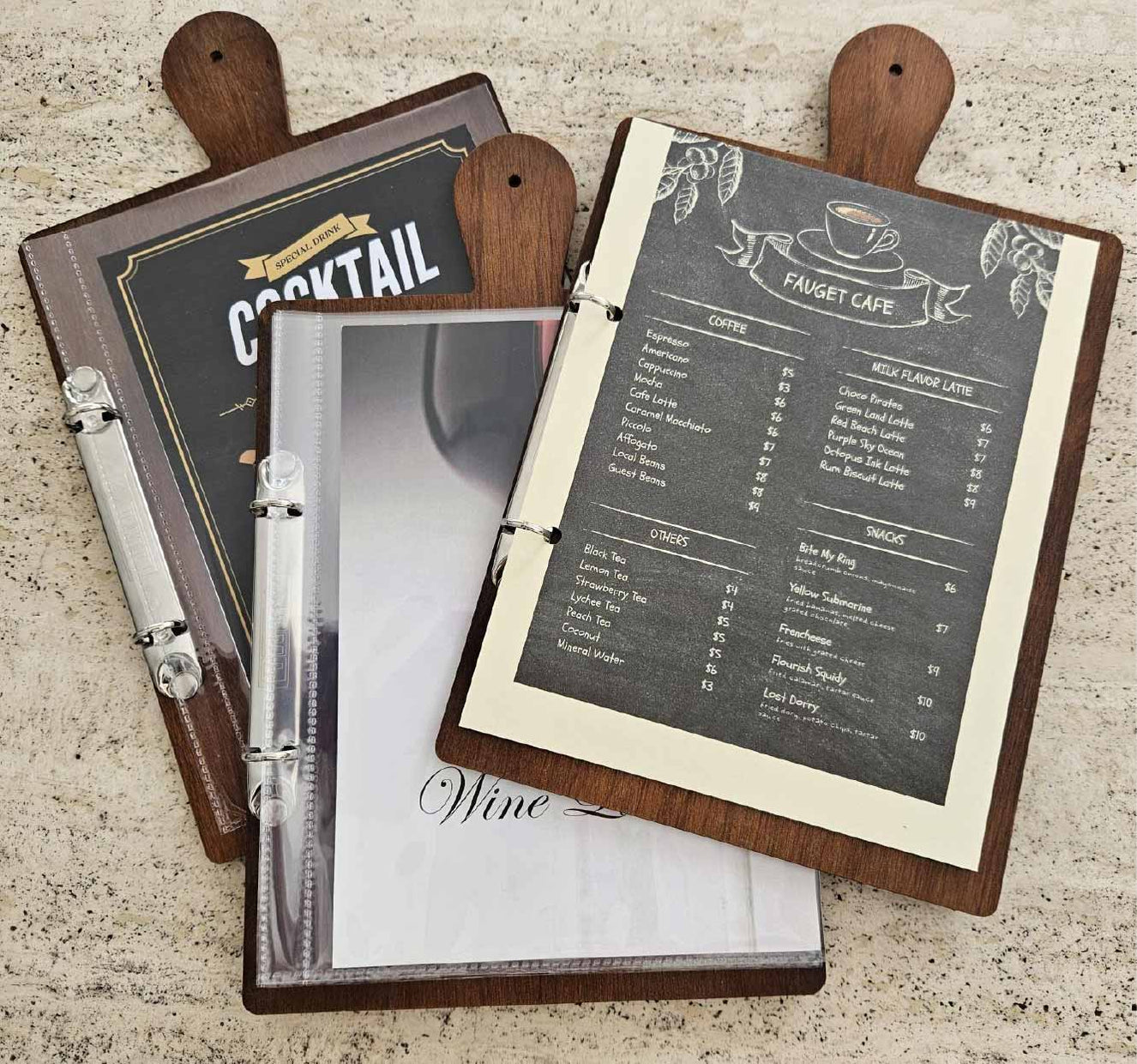 Menu Clipboards for Restaurants | Choose your colour and fitting — FCM ...